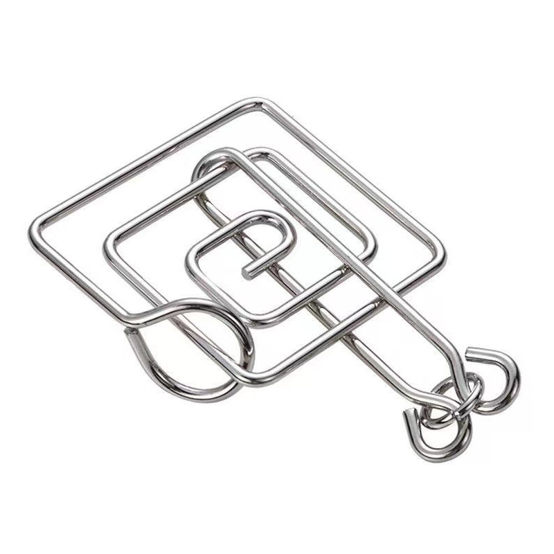 Jual Metal Puzzle Mind Brain Teaser Magic Wire Rings Puzzles For Adults ...