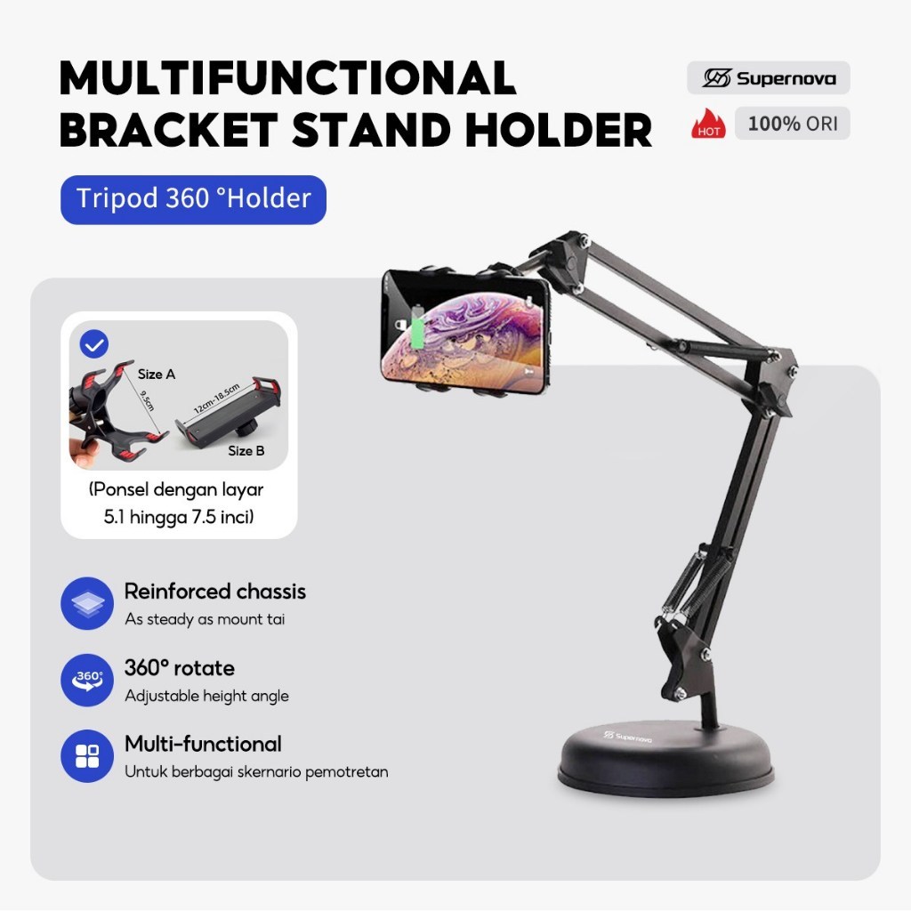 Jual Supernova Handphone Multifunctional Bracket Stand Holder Hp Tripod ...