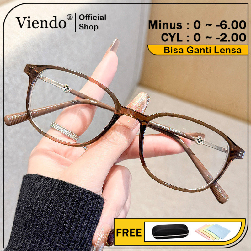 Jual Viendo Kacamata Anti Radiasi Blueray Minus Photocromic Wanita ...