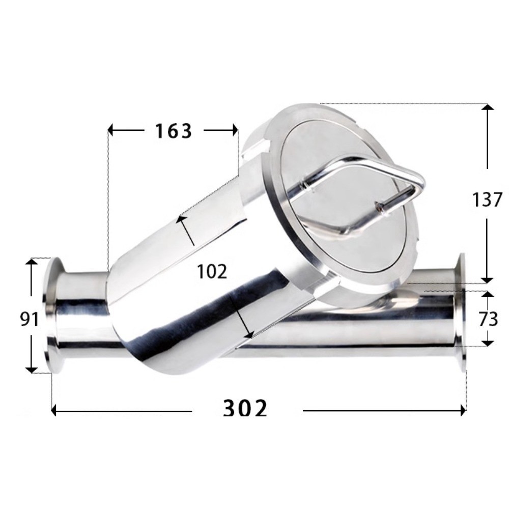 Jual 76mm Pipe OD 3" Tri Clamp Ferrule 91mm SUS304/316 Stainless Steel ...