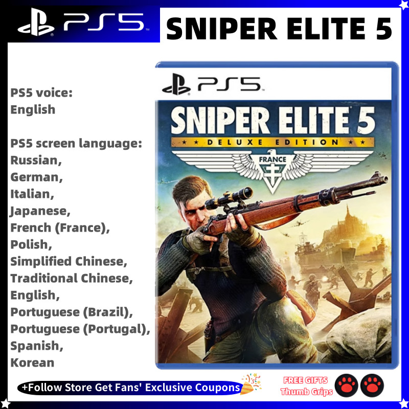 Jual New Game scs Sniper Elite 5 Sony Playstatio5 PS5 Game CD ...