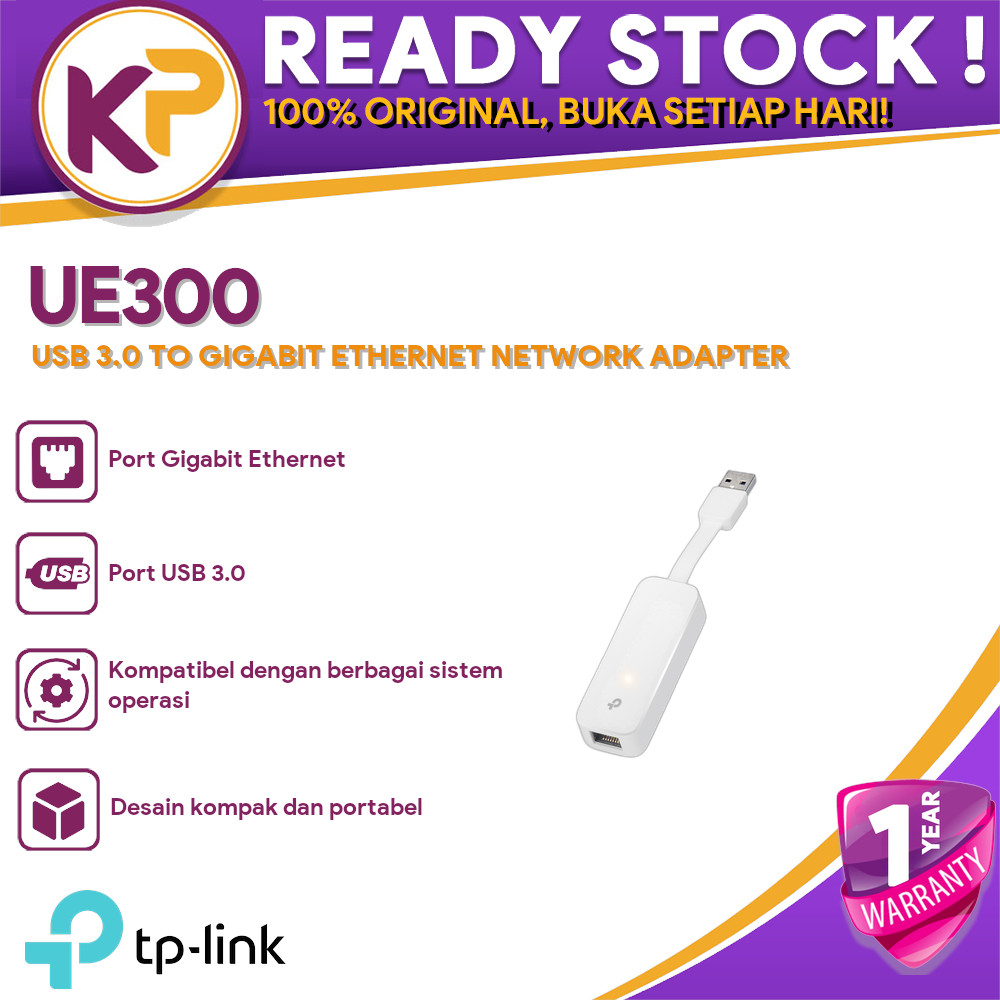 Jual TP-LINK UE300 USB 3.0 TO GIGABIT ETHERNET NETWORK ADAPTER | Shopee ...