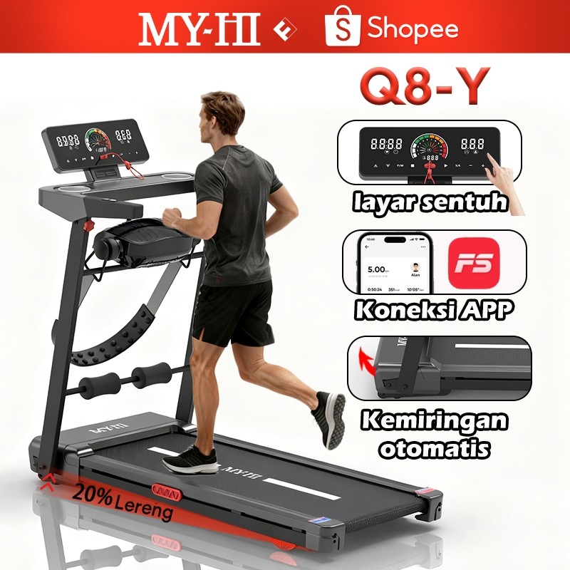 Jual TO MY-HI Treadmill Portable Q8 Dasbor digital Treadmill electric ...