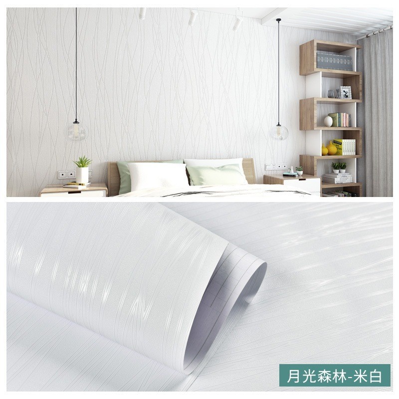 Jual Wallpaper Dinding Polos Putih Wave Emboss 4m s/d 5m x 45cm ...