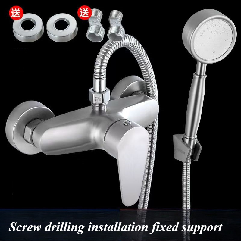 Jual 304 stainless steel shower faucet hot and cold bathroom concealed ...