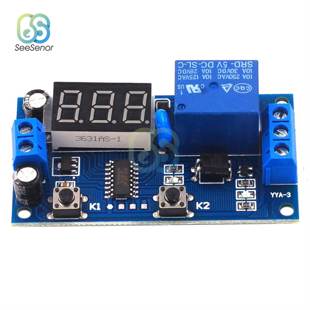 Jual DC 5V 12V Intermittent Infinite Cycle Delay Timing Timer Digital ...