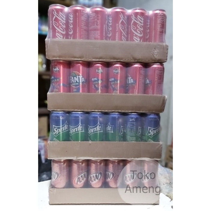 Jual Cocacola, Fanta, Sprite, AW, Cola Zero Kaleng 250 ml - 1 DUS (24 ...