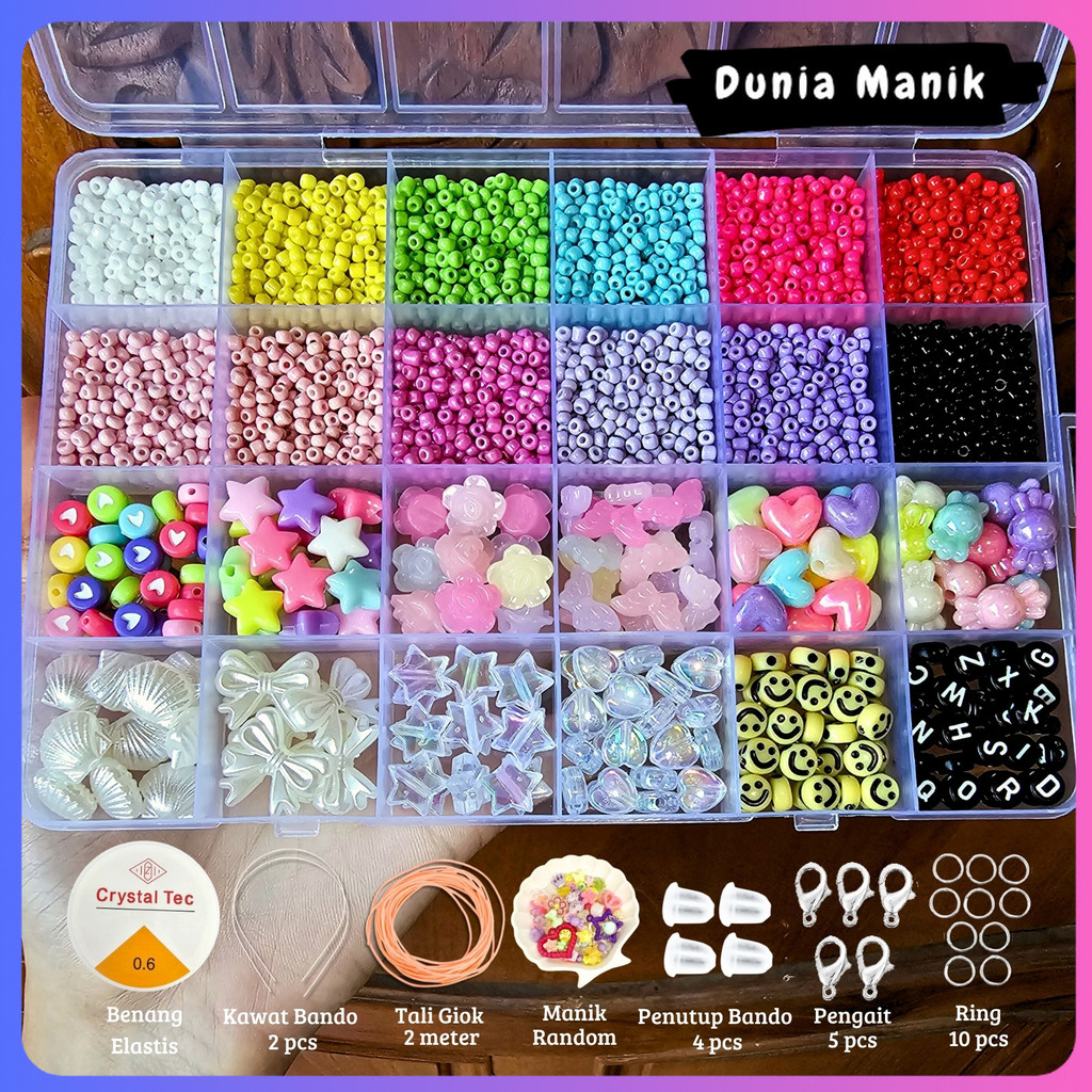 Jual Dunia Manik - DIY Craft Kit Gelang Manik Manik Aesthetic - Manik ...