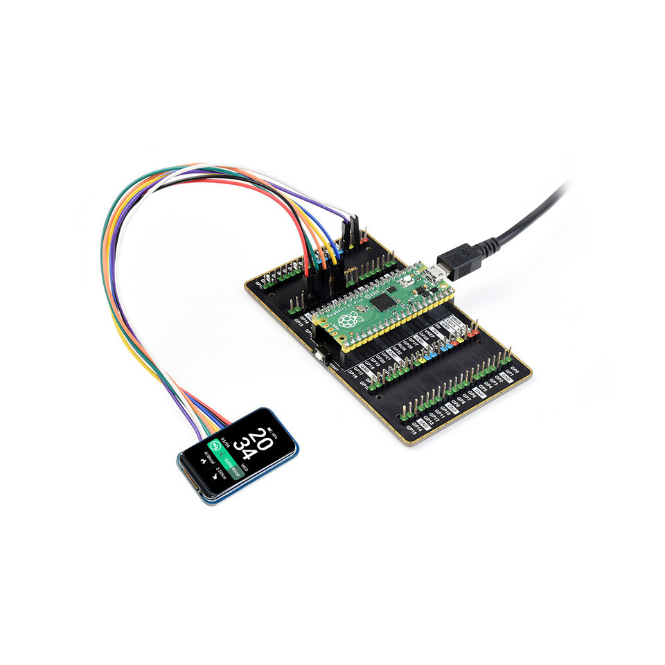 Jual 1.47inch Rounded Corners LCD Display Module SPI 262K RGB Colors ...