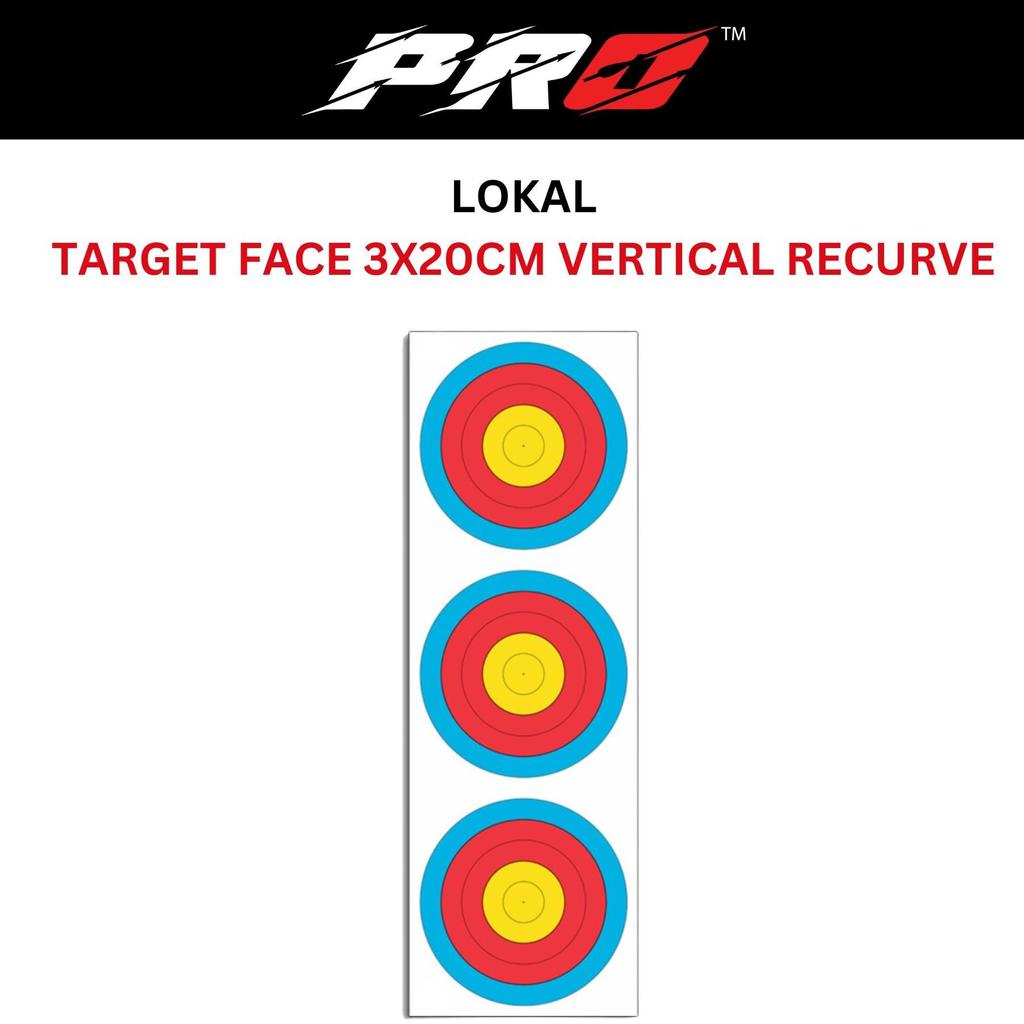Jual TARGET FACE INDOOR LOKAL 3X20 CM / 40 CM TRIPLE FACE INDOOR ...