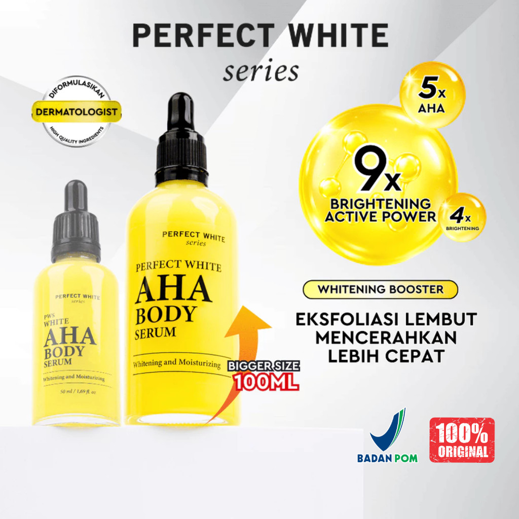 Jual [100ml] Perfect White AHA Body Serum 100ml – 5 AHA + Alpha Arbutin ...