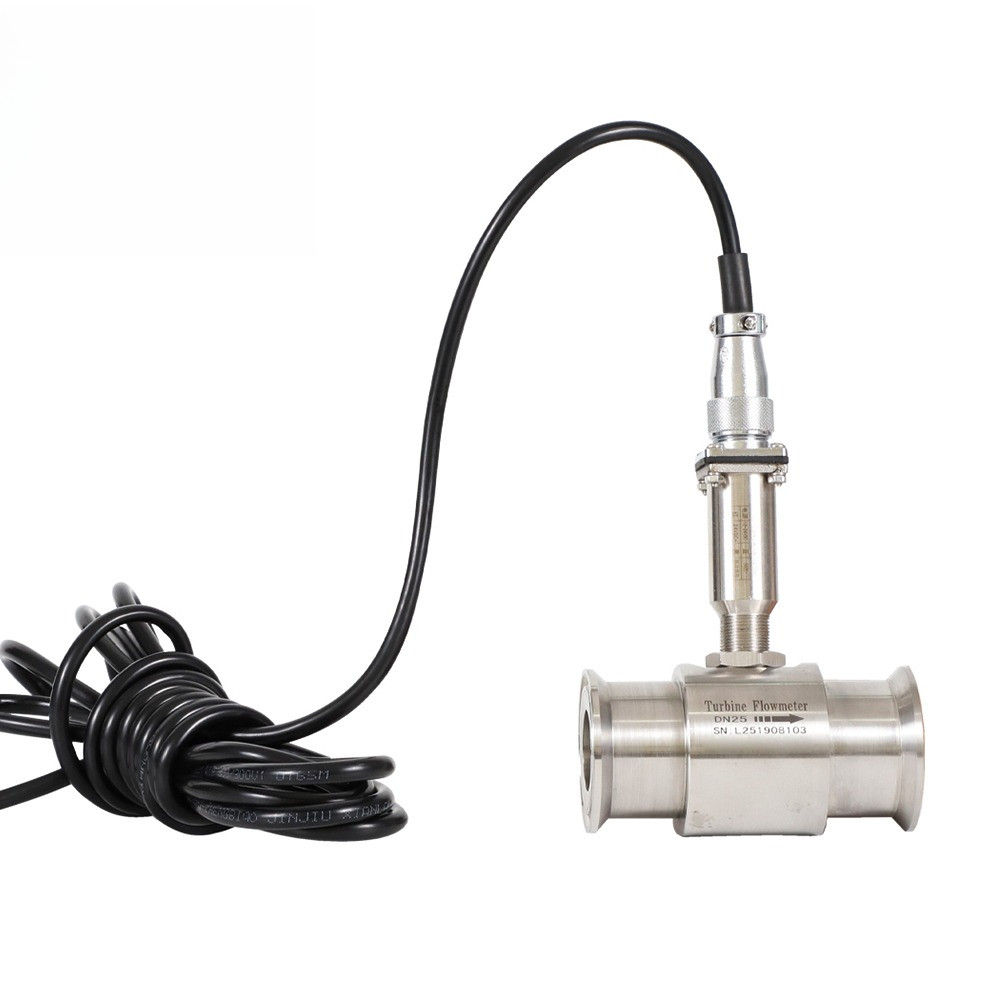 Jual Turbine flowmeter sanitary tri-clamp connection NPN pulse signal ...