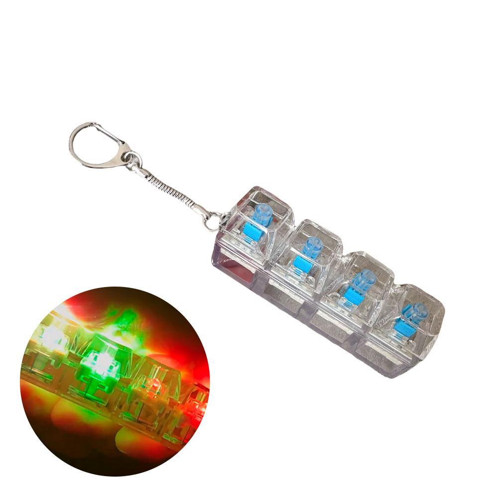 Jual 4 Keys Keyboard Fidget Keychain Gift Stress Relief Clicker Fidget ...