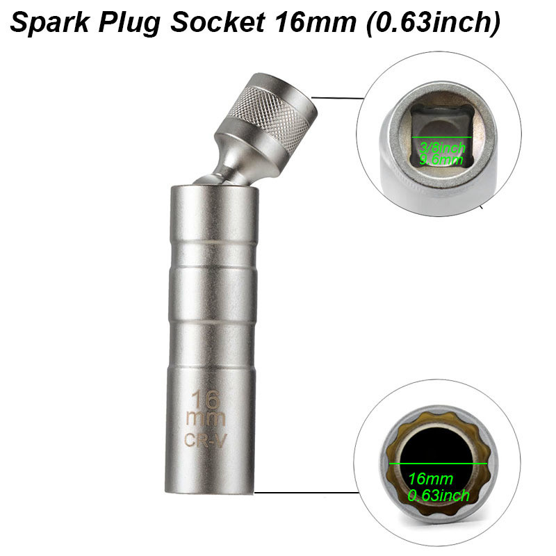 Jual Spark Plug Socket Wren Adapter 14mm 16mm tall Replace Repair Kit ...