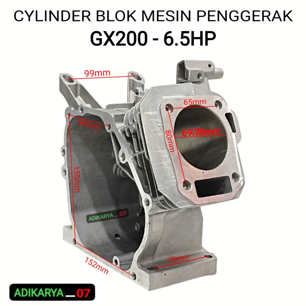 Jual Cylinder Block Boringan Blok Mesin GX160 5.5Hp Honda Cylinder ...