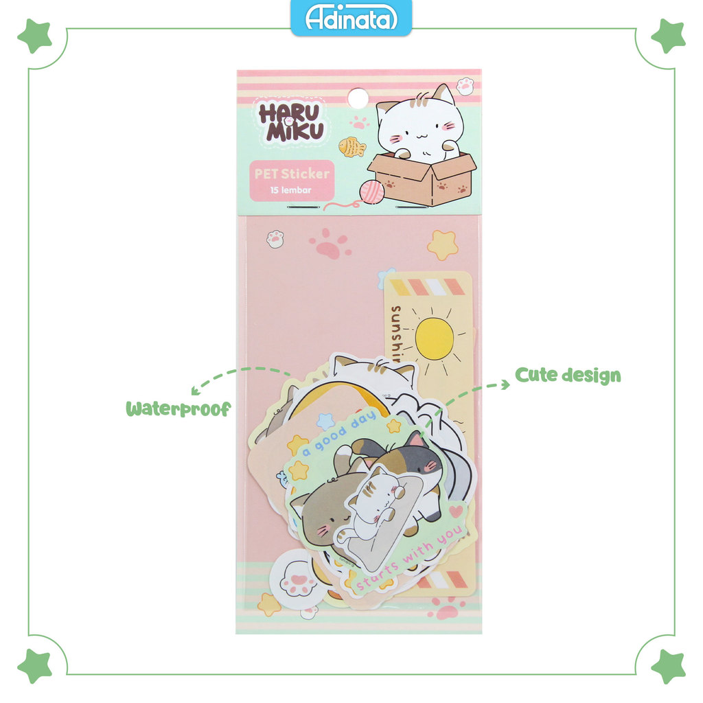 Jual Haru Miku Pet Embossed Stickers 2552-6181 - Adinata / Sticker ...