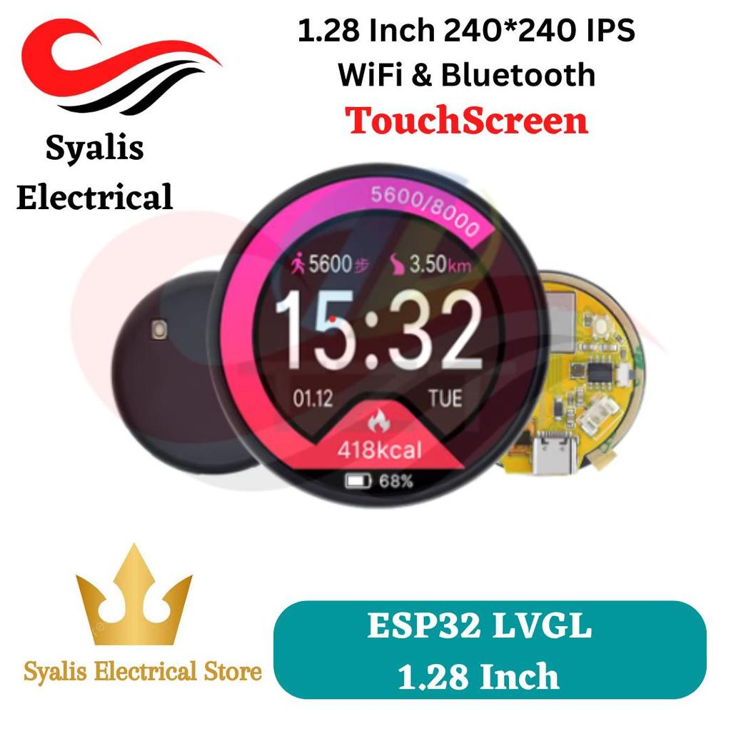 Jual ESP32 LVGL for Arduino Development Board 1.28 Inch 240*240 IPS Smart Display Screen LCD TFT ...
