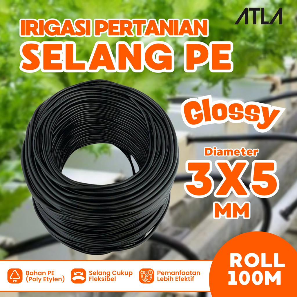 Jual Selang PE 3x5mm (1 Roll) Selang Fertigasi Tube Hidroponik IH035 ...