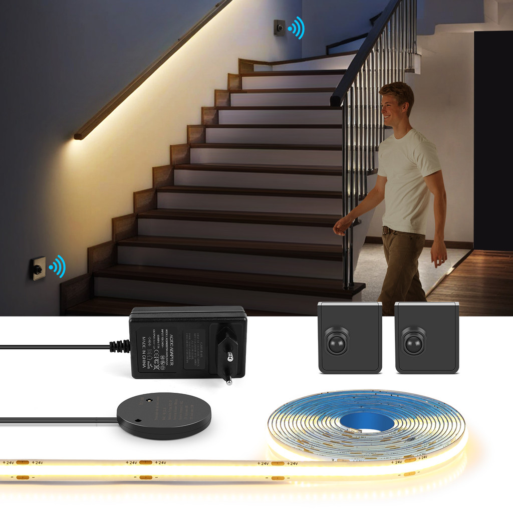 Jual LED Stairs Night Light 5M 10M Portable PIR Motion Sensor Staircase ...