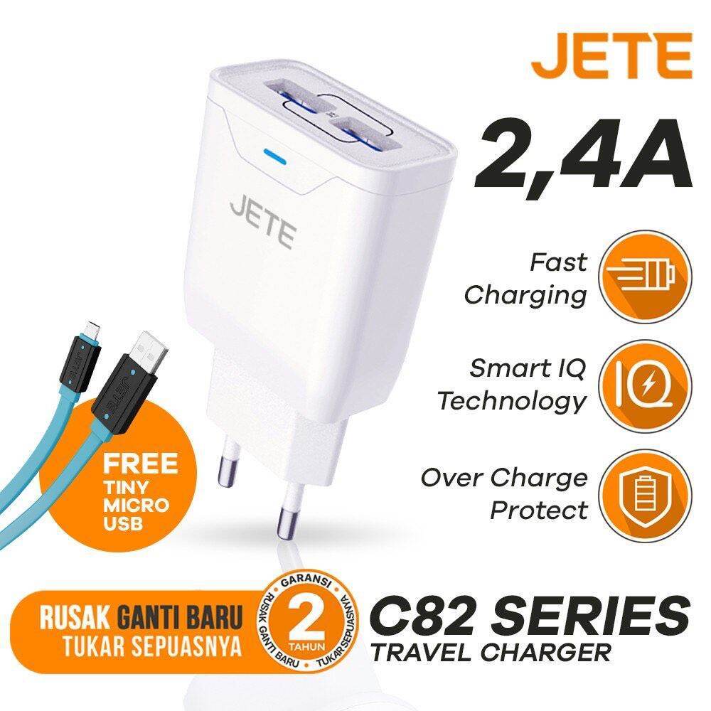 Jual Kabel data USB type c dan micro Jete C82 Original 2.4 Ampere ...