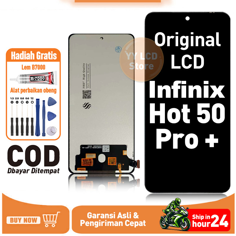 Jual LCD infinix hot 50 pro plus Ori TOUCHSCREEN Fullset Asli Crown ...