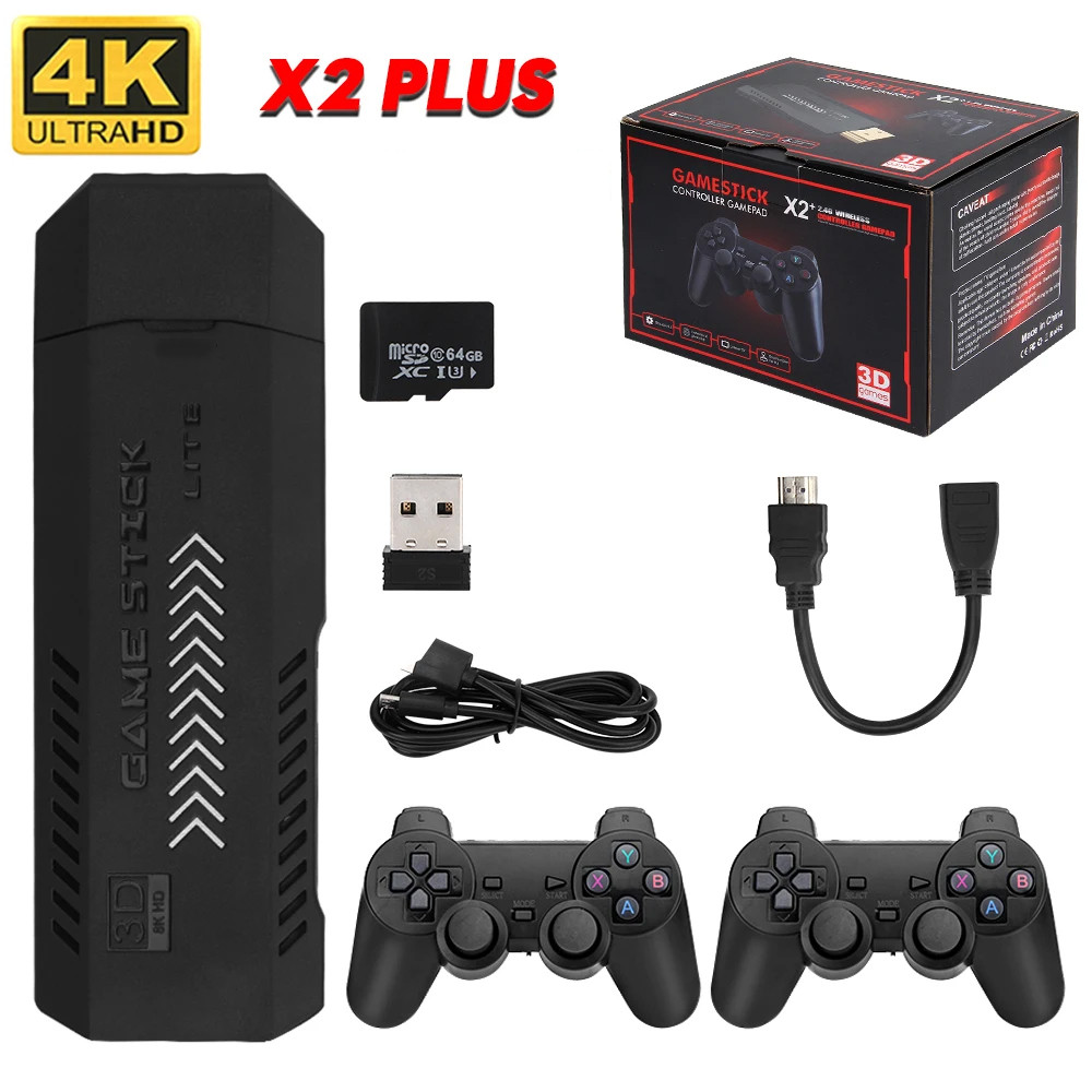 Jual X2 plus GD10 pro 4K Game Stick 3D HD Retro Console with Wireless ...