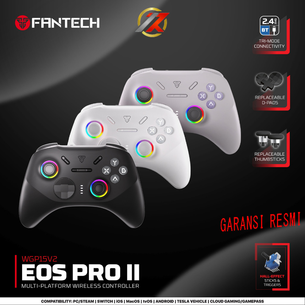 Jual FANTECH WGP15V2 EOS PRO II (WHITE) GAMING GAMEPAD HALL EFFECT ...