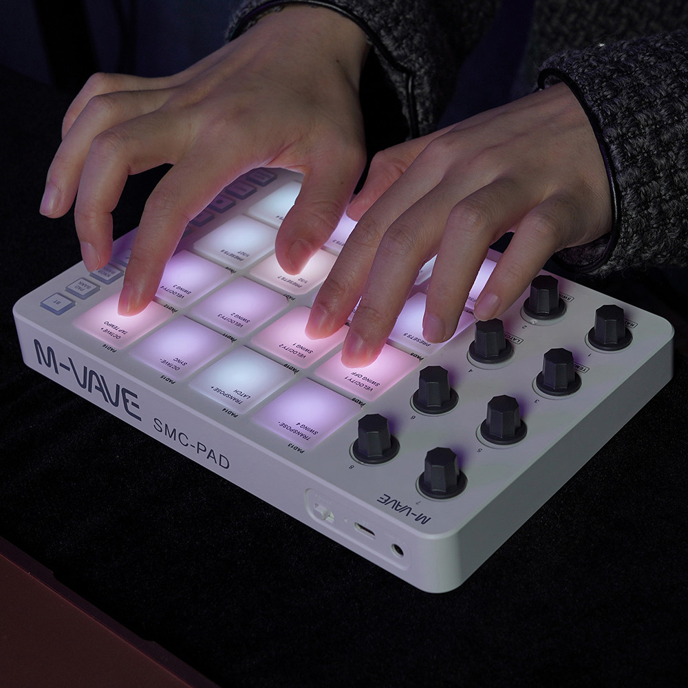 Jual M-VAVE SMC-PAD Pro Wireless MIDI Pad 16 RGB Velocity Pads + 8 DAW ...