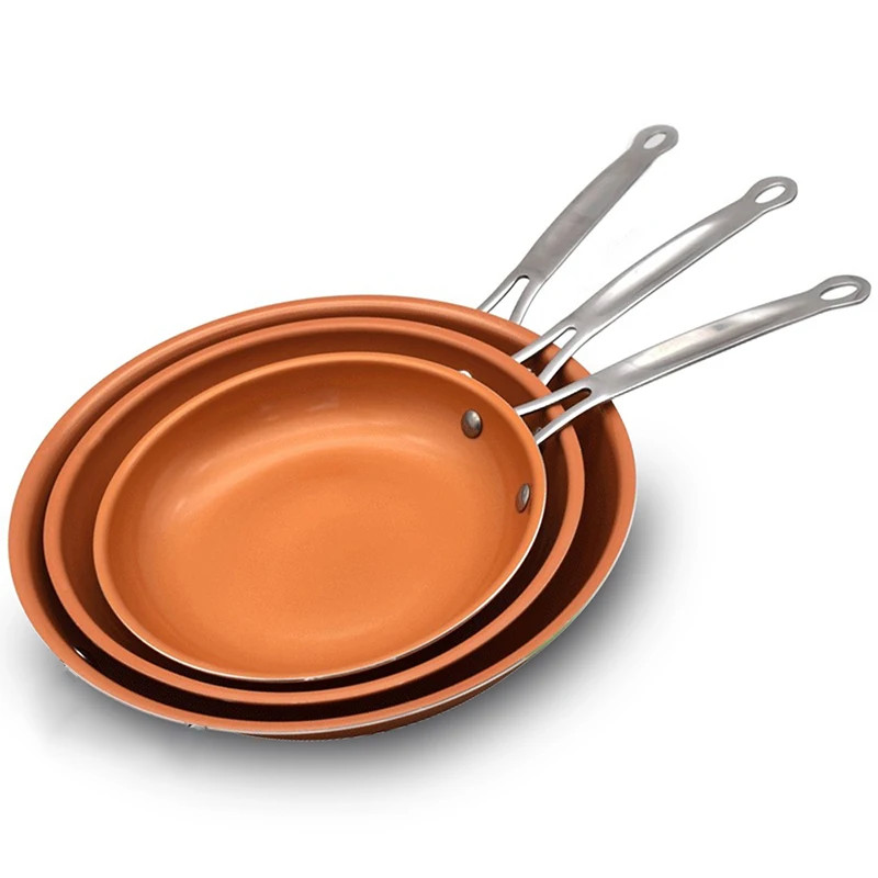 Jual Non-stick Copper Frying Pans Skillets With Coating Induction ...