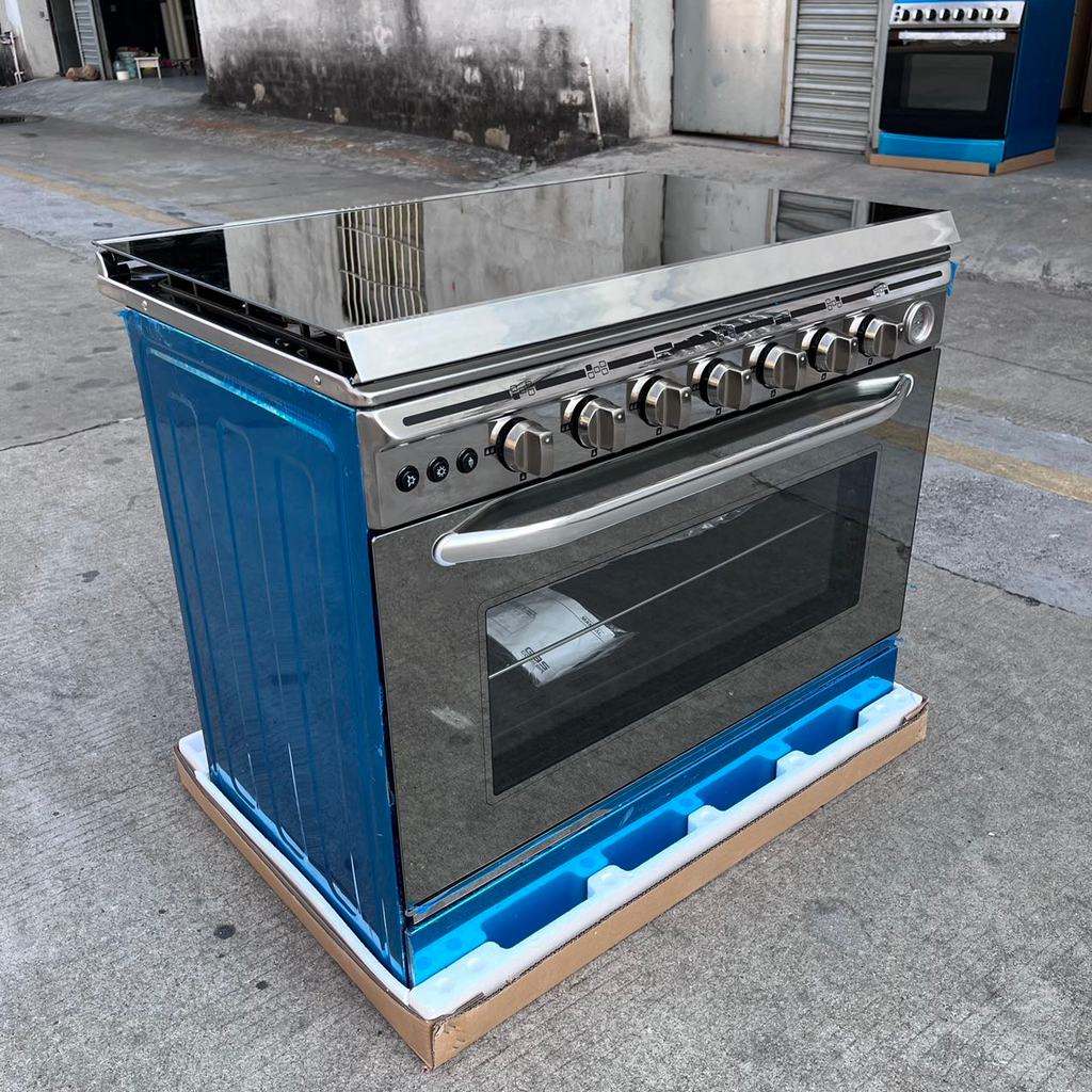 Jual Stainless Steel Gas Burner Oven Combo 4 5 6 Heads Gas Stove Gas ...