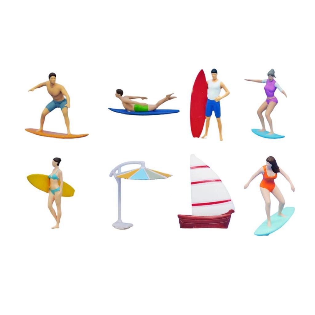 Jual 1/64 Scale Miniature Surfing Figure Beach Surfer DIY Projects ...