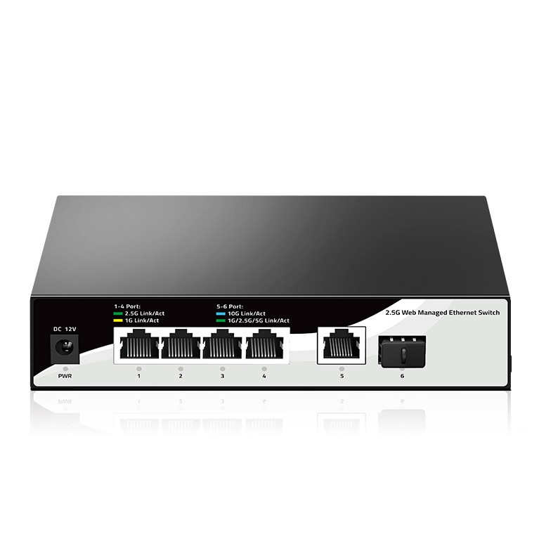 Jual 2.5Gb Switch 4 Port 2.5G Managed Network Switch with 1 10G RJ45 ...