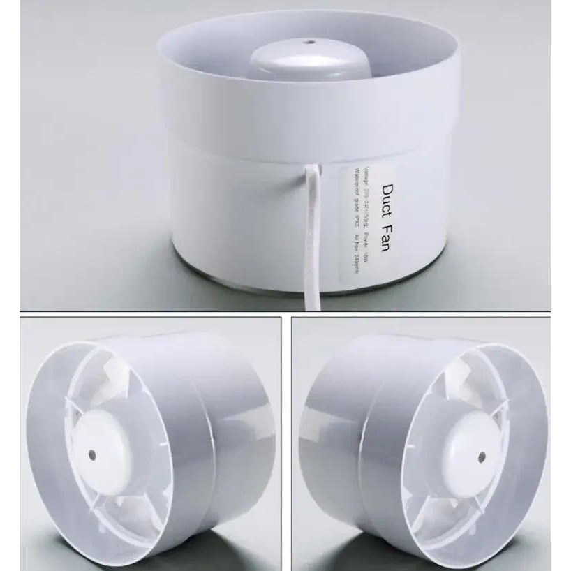 Jual 4 inch 220V Silent Ventilation Air Vents Ventilator Extractor ...