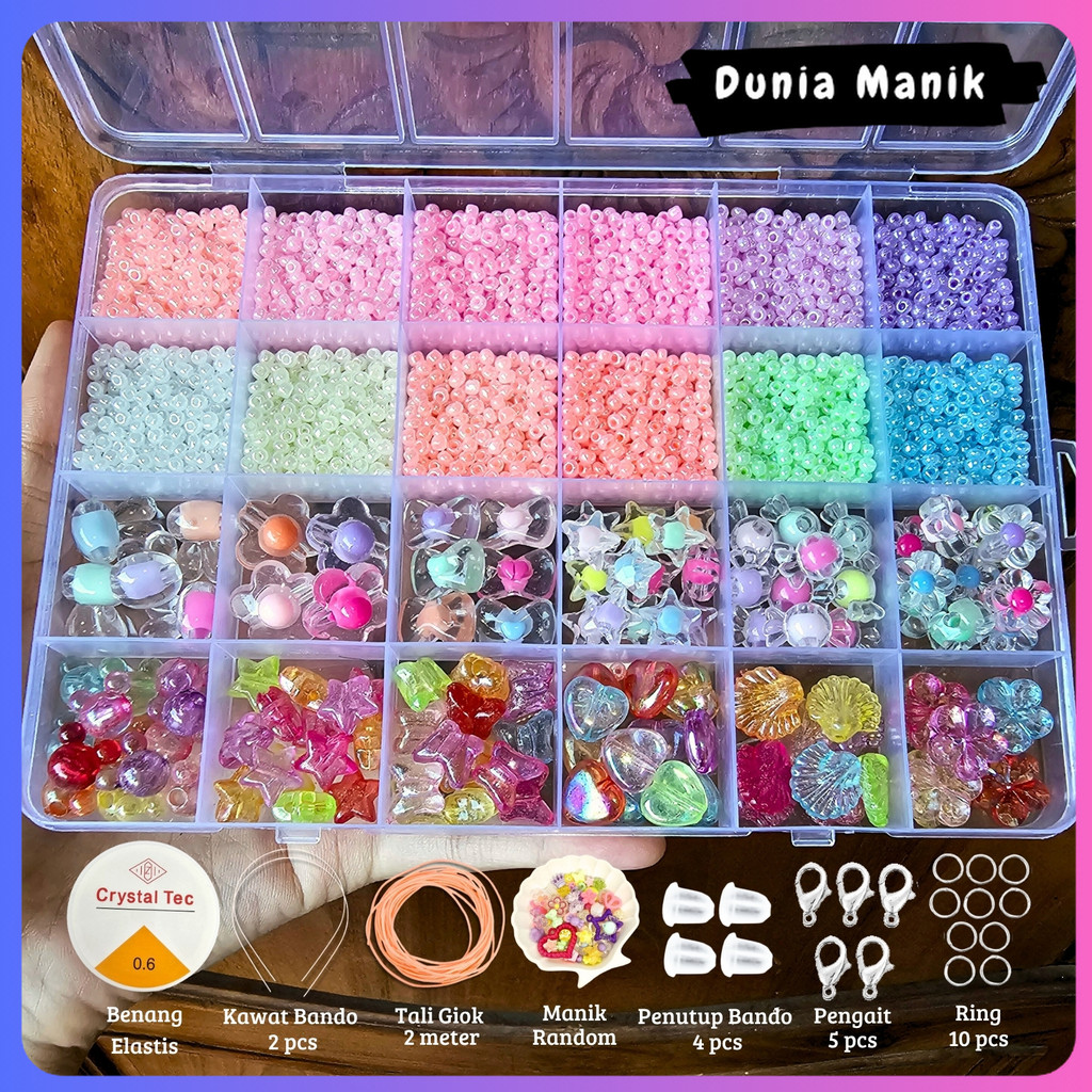 Jual Dunia Manik - DIY Craft Kit Gelang Manik Manik Aesthetic - Manik ...