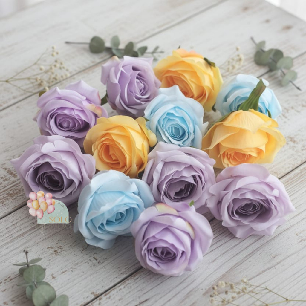 Jual 1PCS KUNTUM ARTIFICIAL BUNGA ROSE MEDIUM MAWAR 7.5cm SILK PREMIUM ...