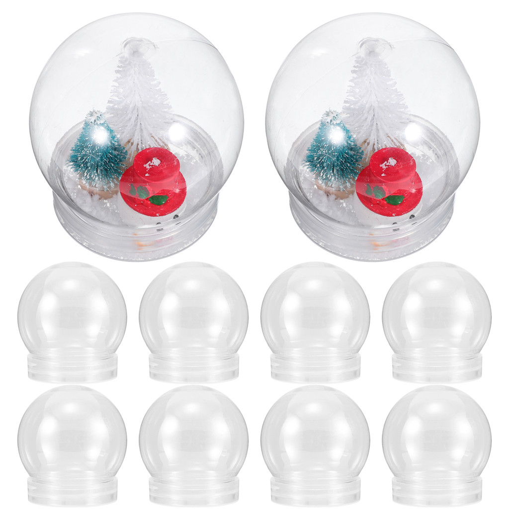 Jual Empty Christmas Snow Globes Transparent Water Balloon 10 Cm Globe ...