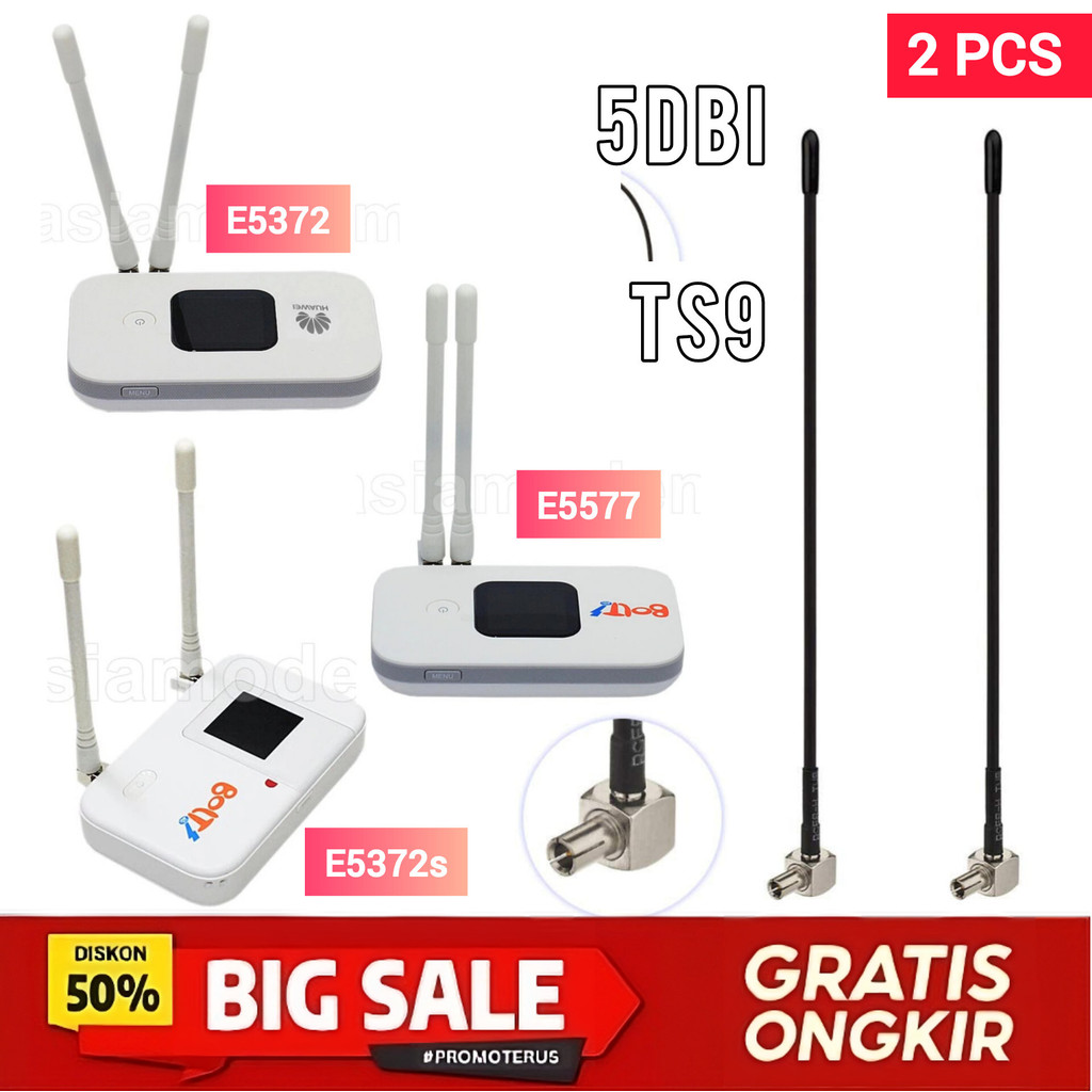 Jual Antena Modem Huawei ZTE Bolt E5377 E5372 Slim and Max External ...
