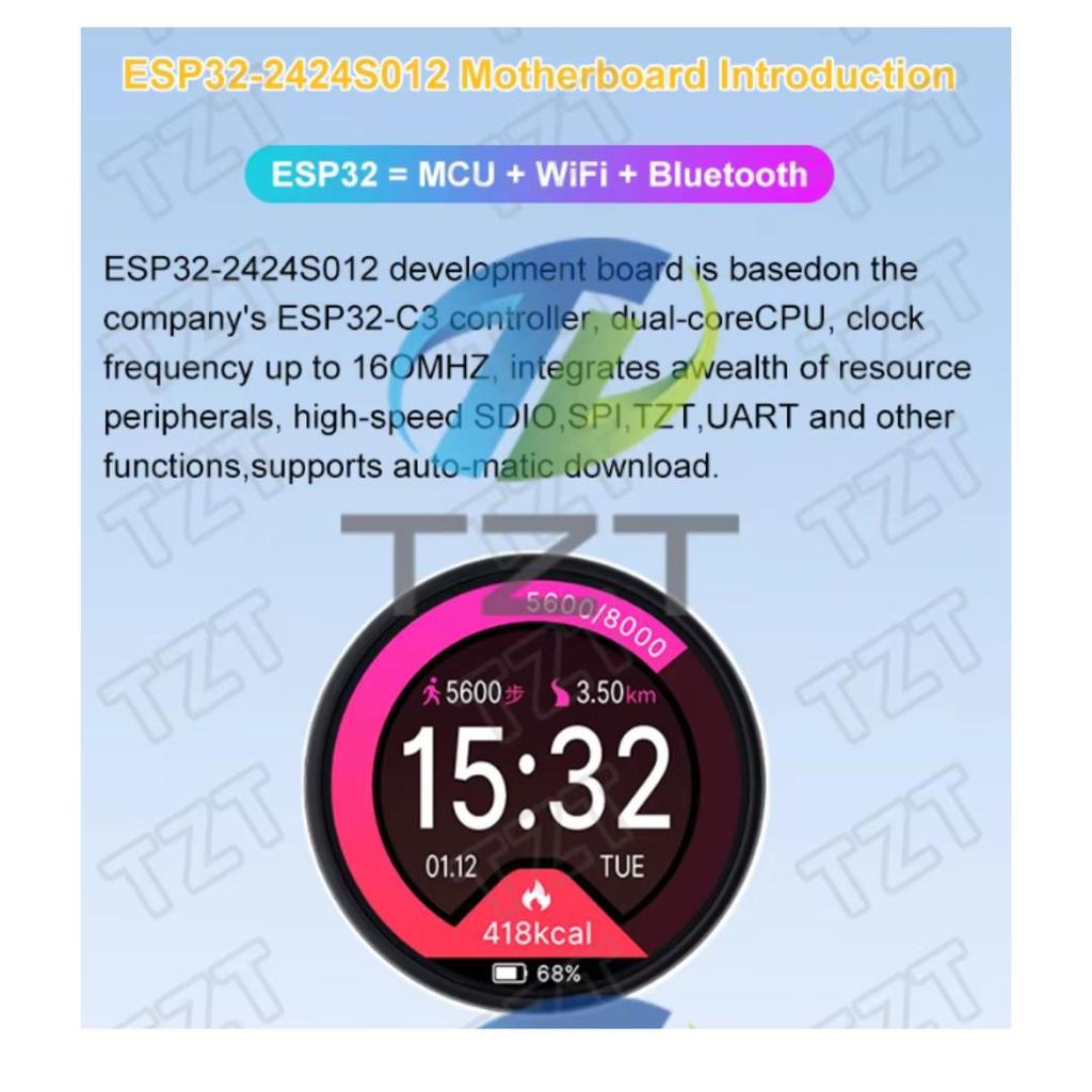 Jual ESP32 LVGL for Arduino Development Board 1.28 Inch 240*240 IPS Smart Display Screen LCD TFT ...