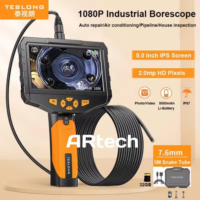 Jual TESLONG NTS-300 Borescope Endoscope Camera and video 5M LCD 4.5 ...