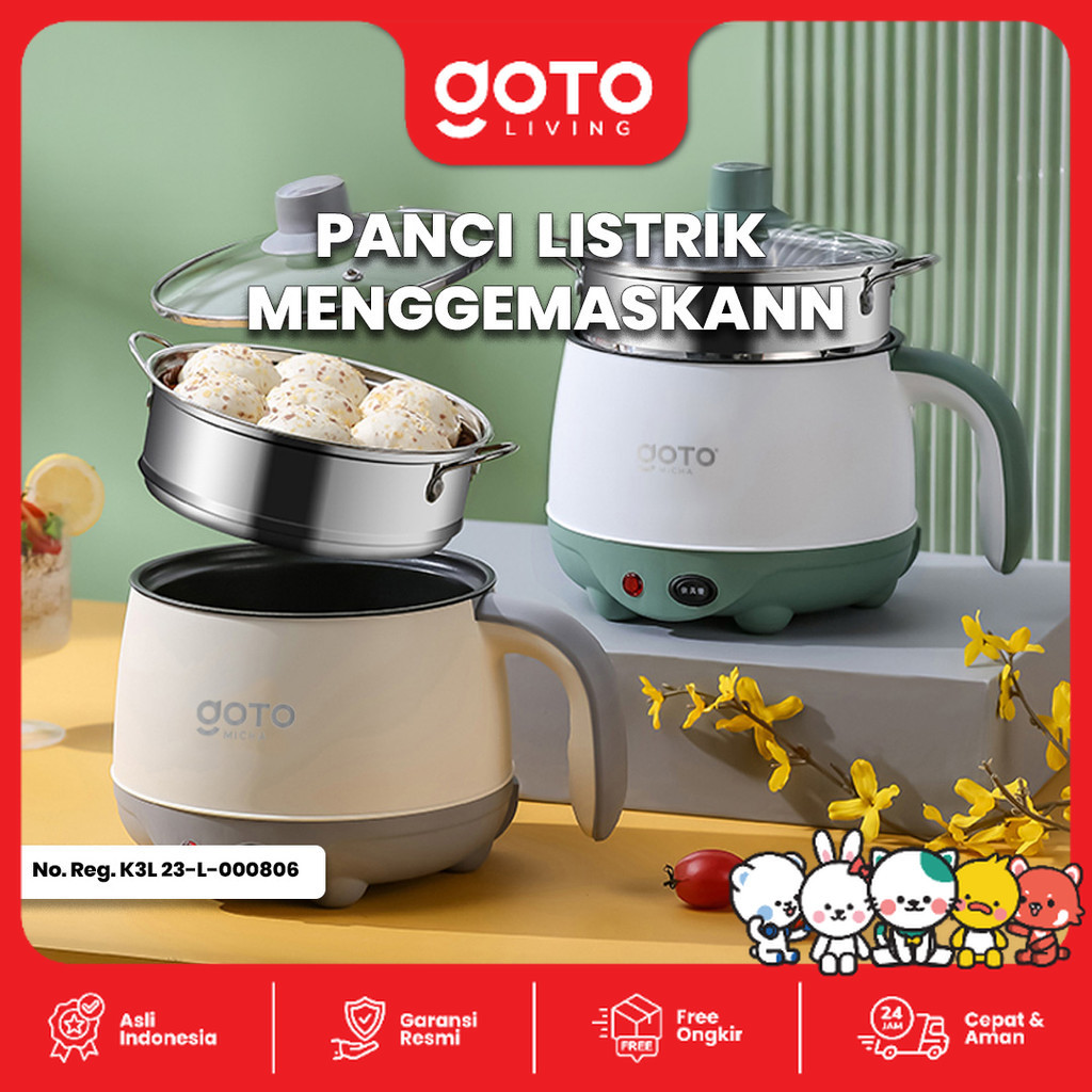 Jual Goto Micha Panci Listrik Elektrik Mini Fry Pan Hotpot Serbaguna 1. ...