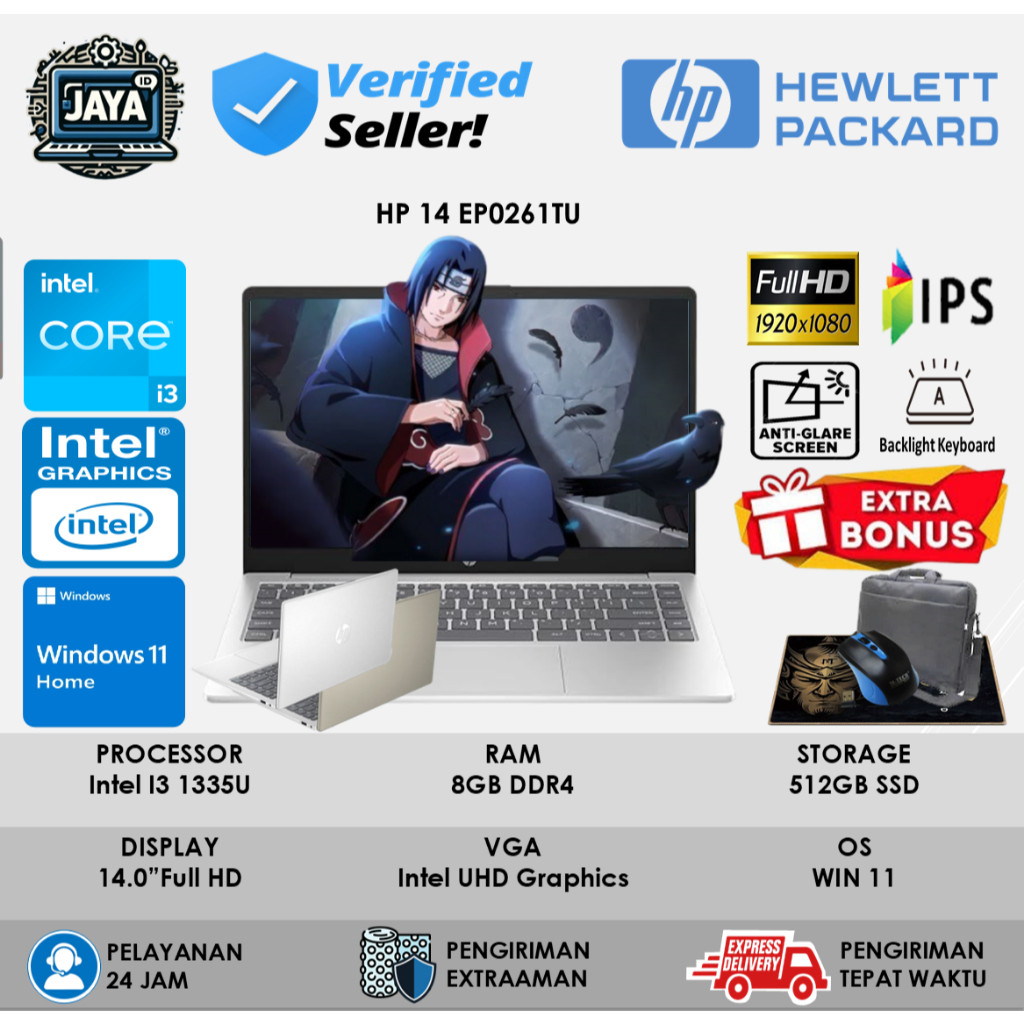 Jual Laptop HP 14 EP0261TU Intel I3 1315U 8GB 512GB 14 Inch Full HD ...