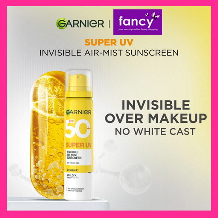 Jual GARNIER Super UV Invisible Air-Mist Sunscreen SPF50++ 75 ml ...