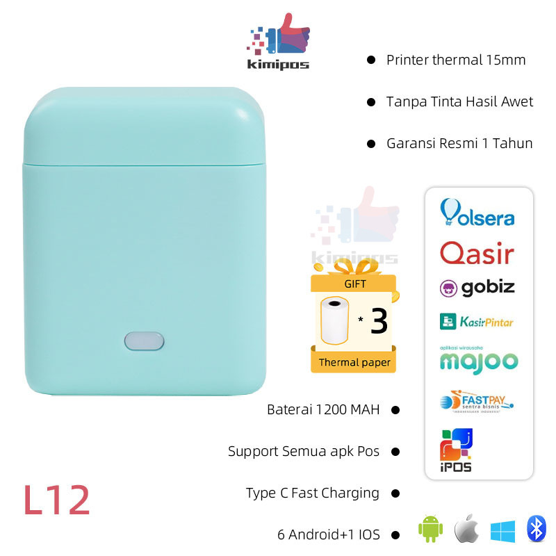 Jual Mini Printer Label Bluetooth, Cocok untuk Organisasi Kantor, Dapur ...