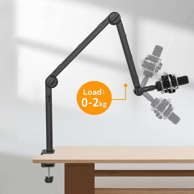 Jual LS24 LS25 Microphone Boom Arm Stand Heavy Duty Desktop Adjustable ...