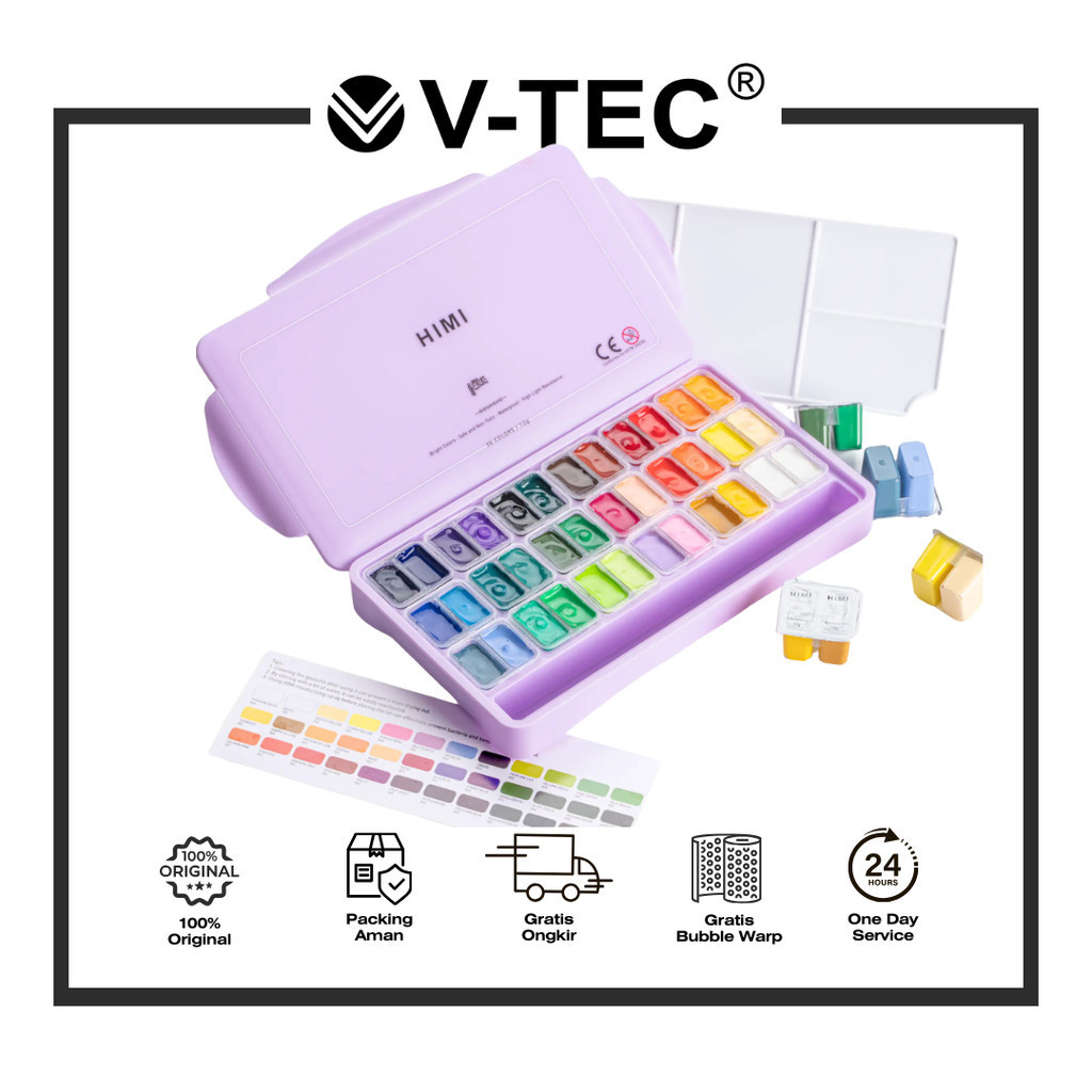 Jual MIYA HIMI PASTEL GOUACHE PAINT JELLY CUP CAT WARNA VIOLET TST 46 ...