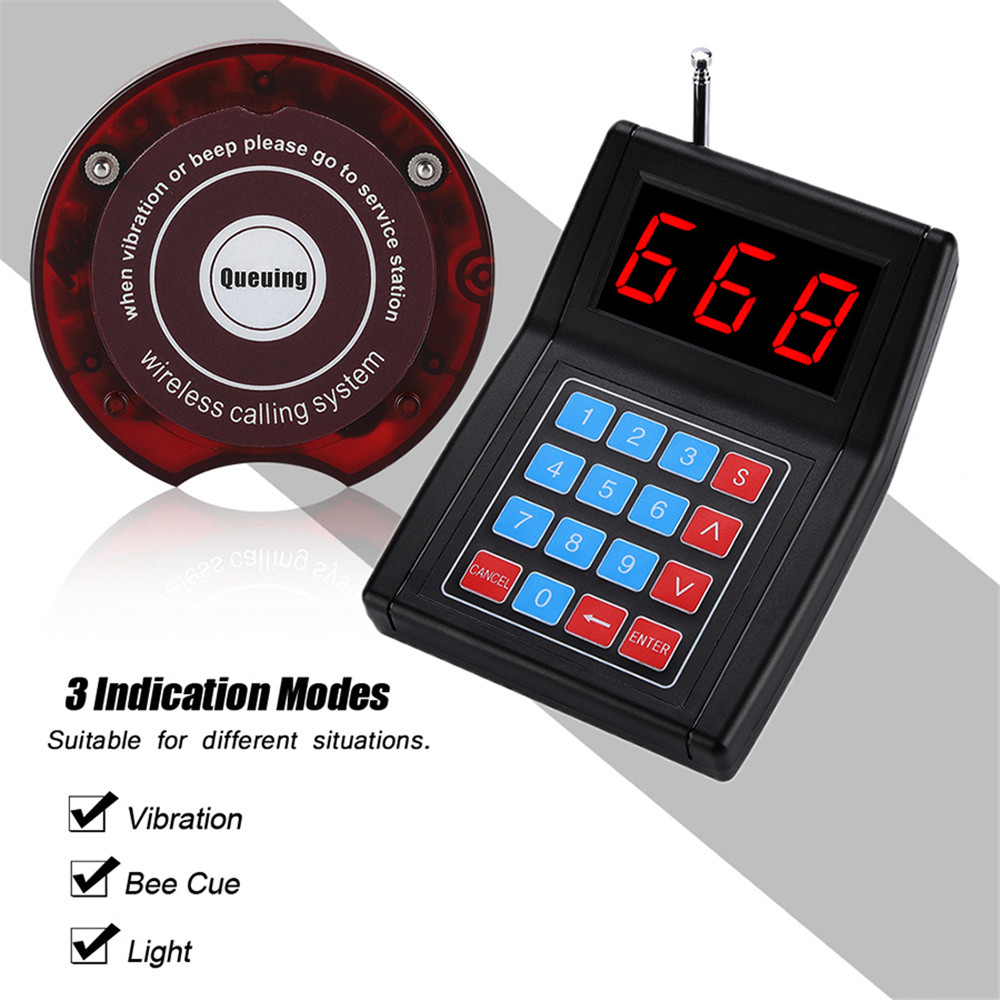 Jual Calling Queueing Service Buzzer SU-668 Wireless Restaurant Waiter ...