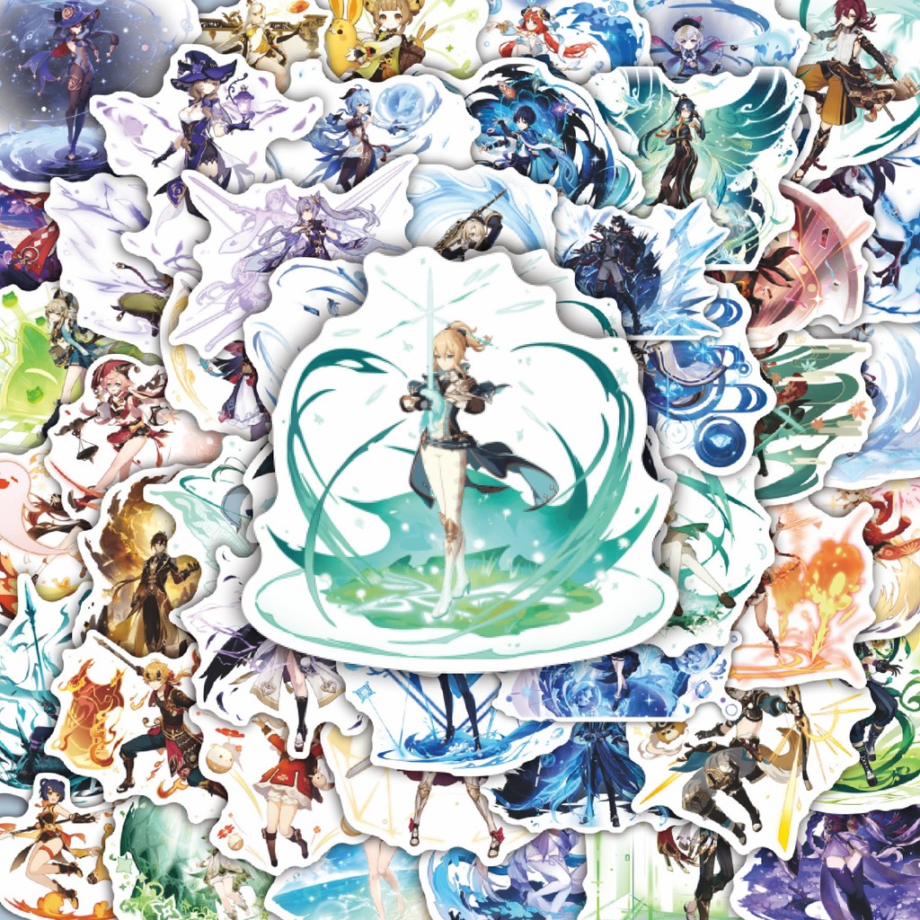 Jual 100PCS Lucu Stiker Game GI Splash Summon V1 Stiker Aesthetic ...
