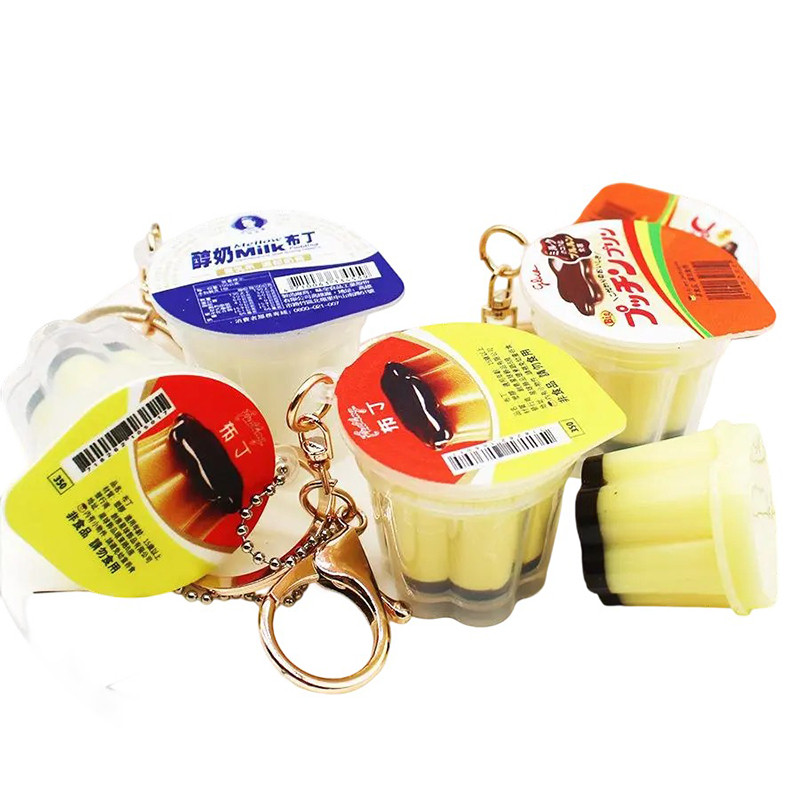 Jual Japanese Pudding Keychain Play Pudding Jell-O Keychain Miniature ...