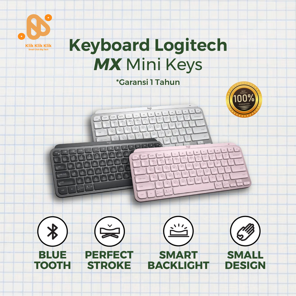 Jual Logitech MX Keys Mini Wireless Bluetooth Keyboard Original ...