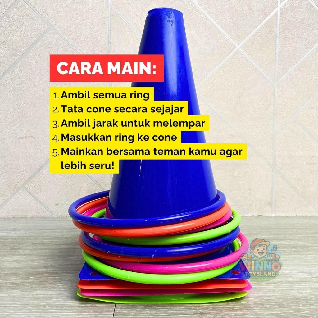 Jual KIDZ TOYSLAND - Mainan Edukasi Anak Cone Kerucut Ring Latihan ...